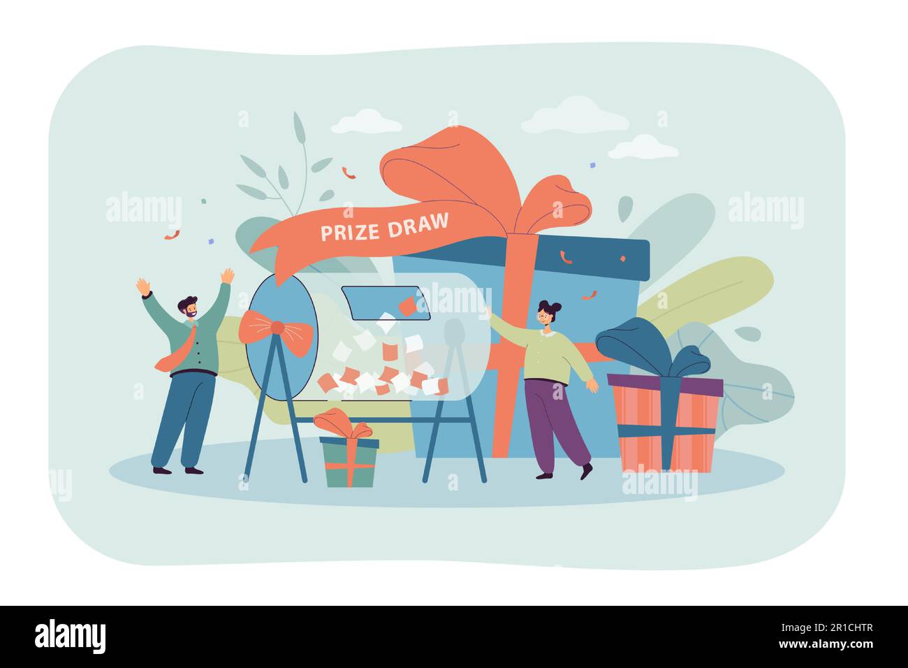 Prize draw vector website template hi-res stock photography and images ...
