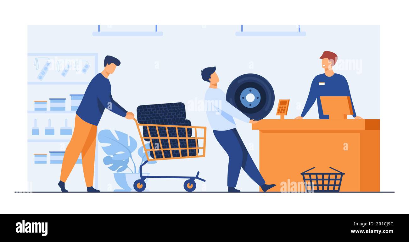 Shop assistant male Stock Vector Images - Alamy