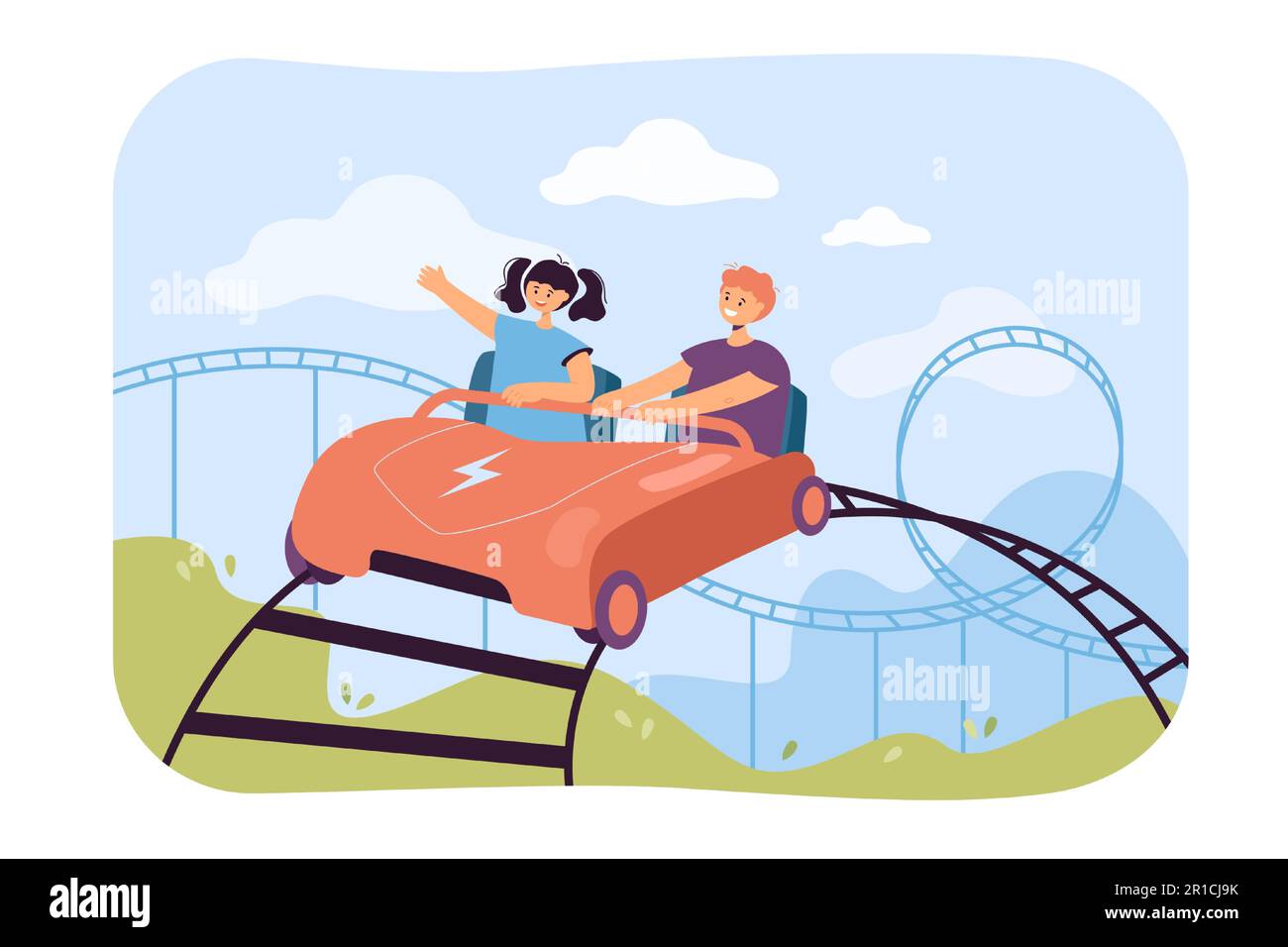 Roller coaster car Cut Out Stock Images & Pictures - Alamy