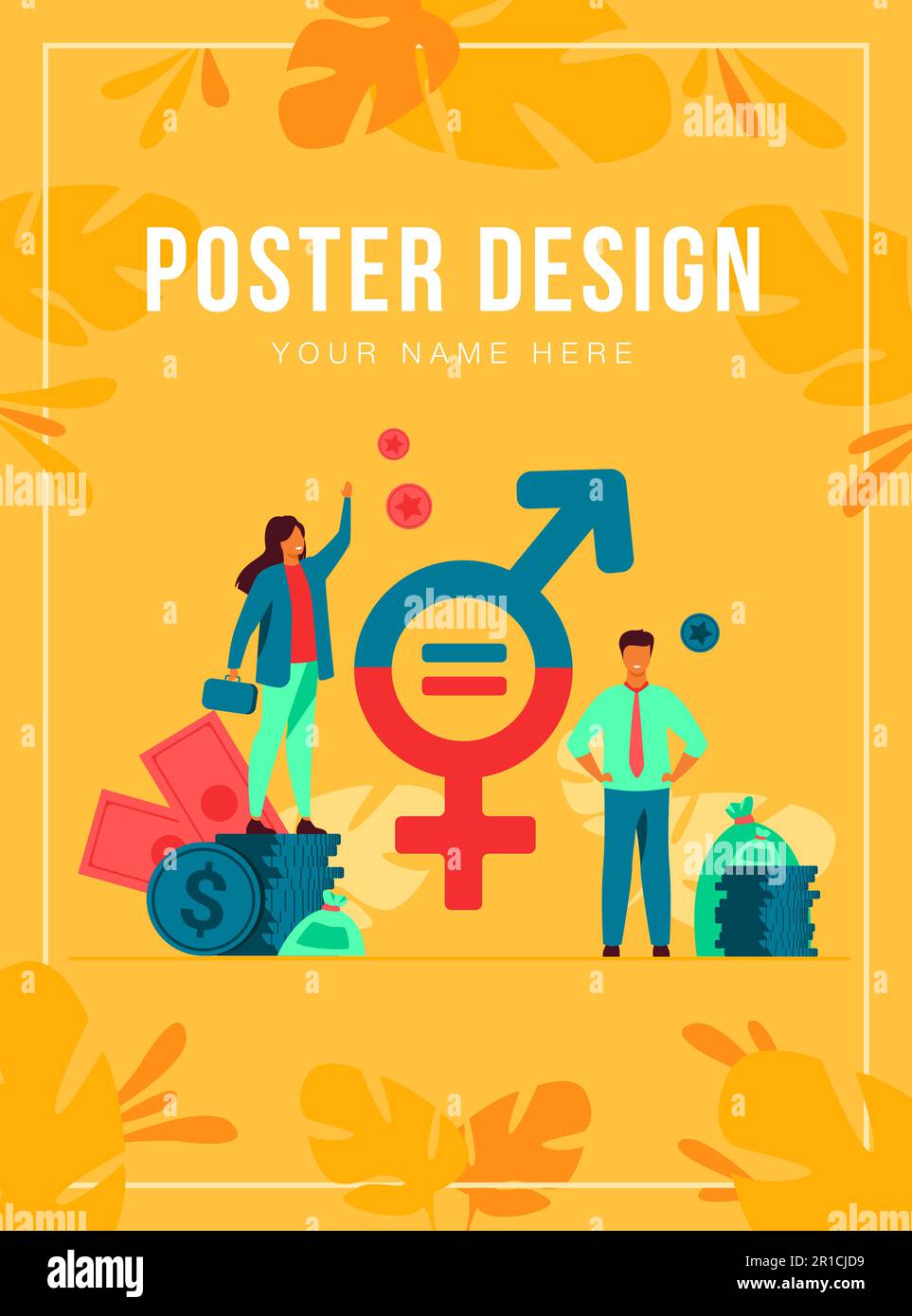 Cartoon equality gender hi-res stock photography and images - Alamy