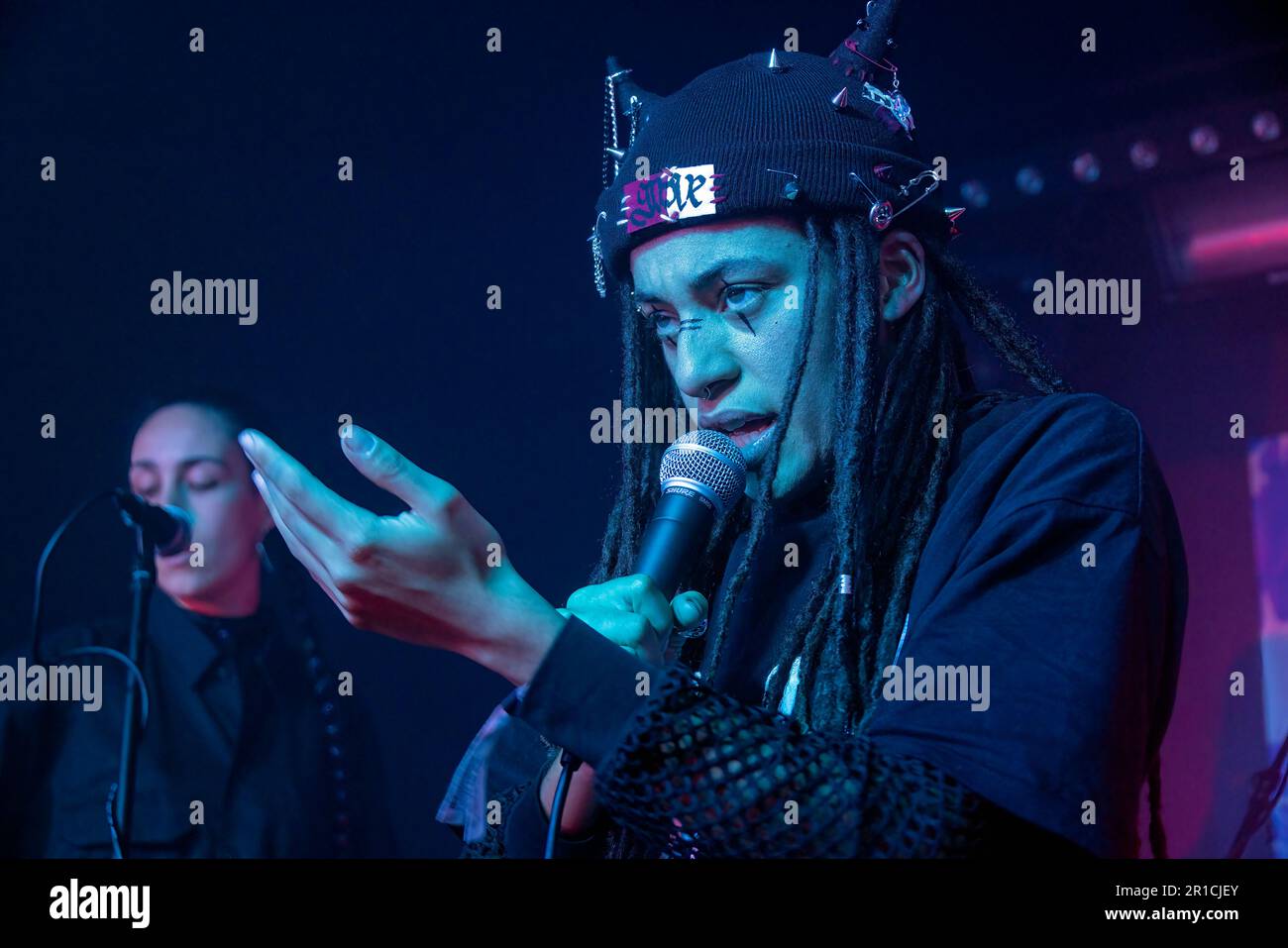 Brighton Beach, City of Brighton & Hove, East Sussex, UK. Grove performing at Revenge, The Great ...