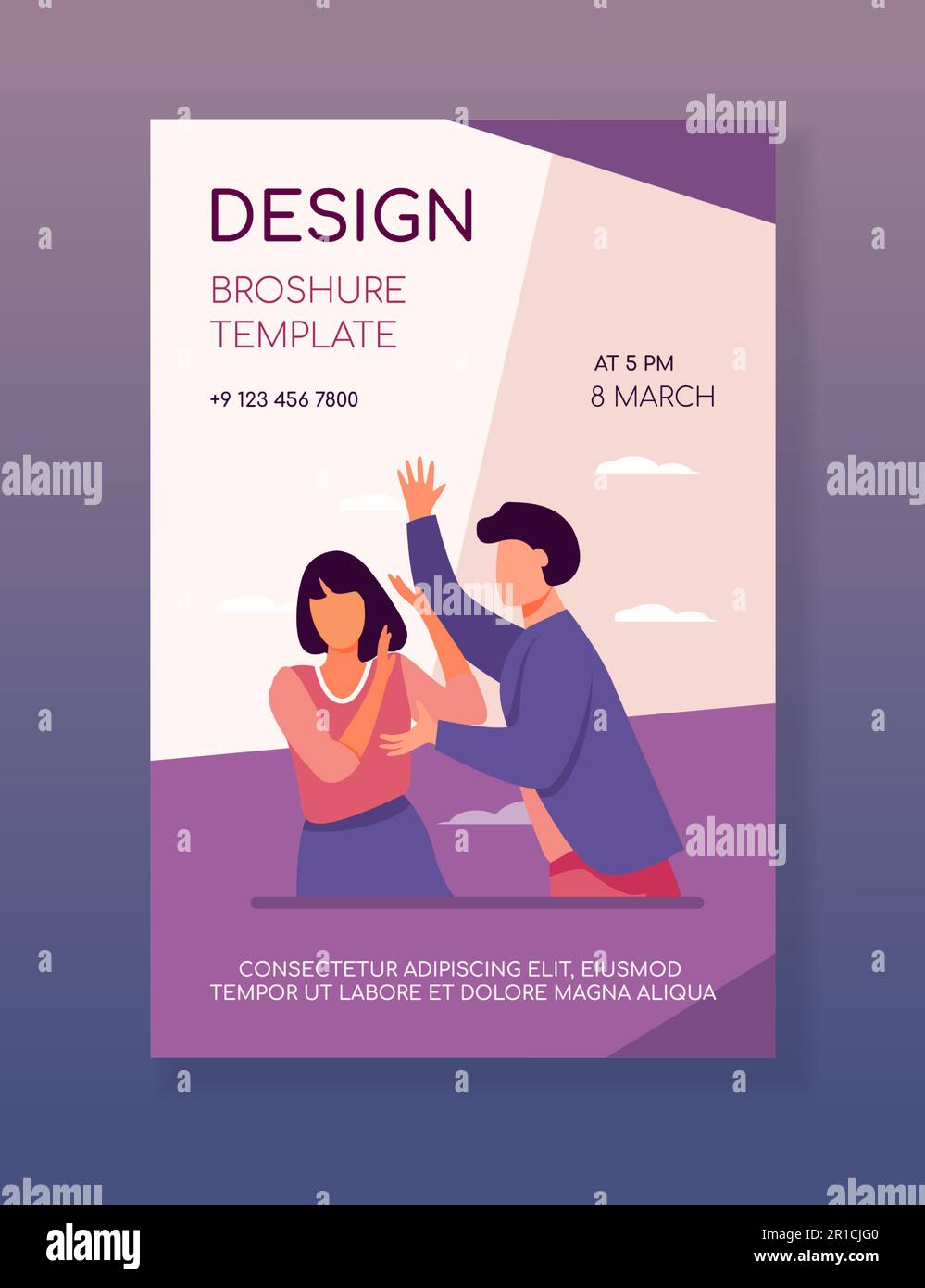 Angry man attacking woman and shouting at her Stock Vector Image & Art ...