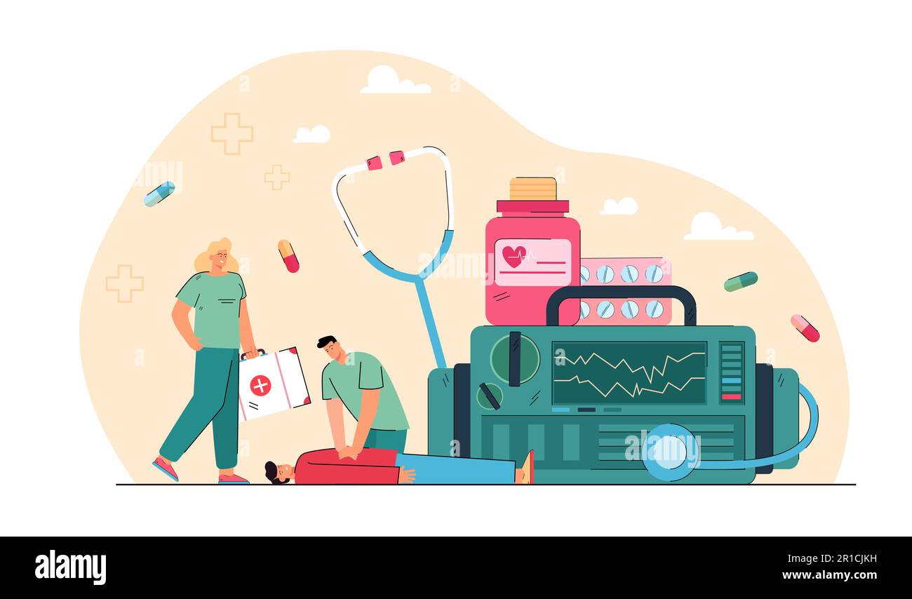 Emergency cardiopulmonary resuscitation Stock Vector Image & Art - Alamy