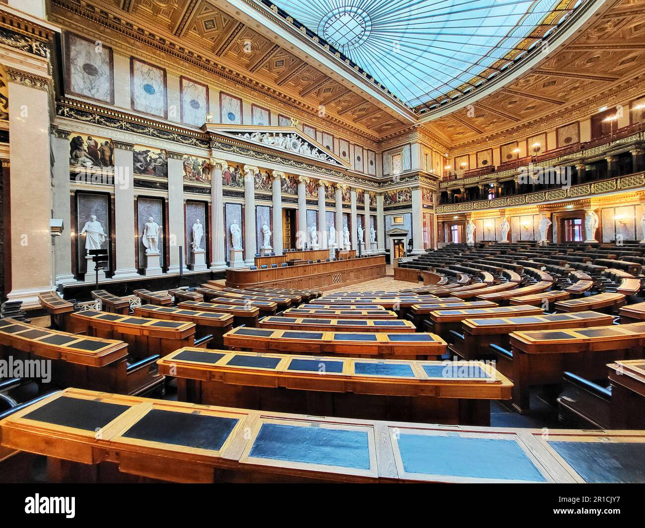 Vienna, Austria - March 20, 2023: The new renovated parliament of ...