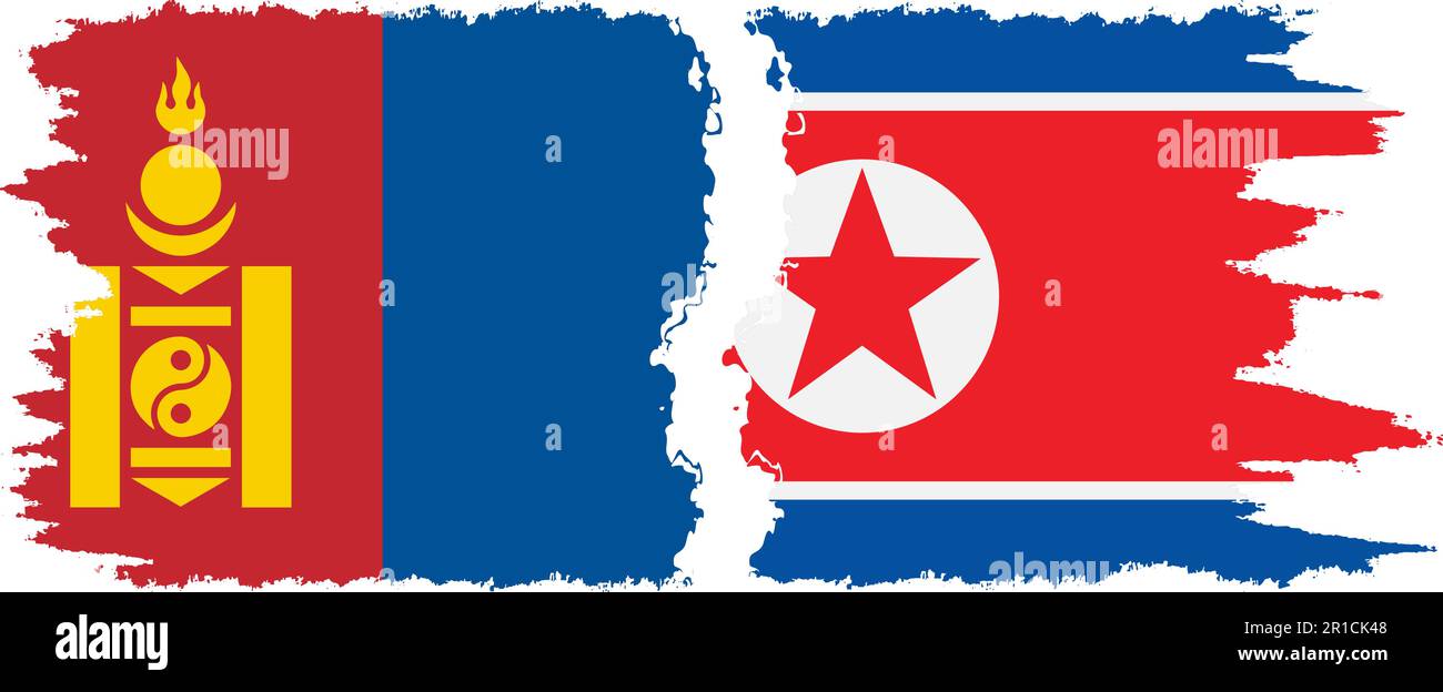 North Korea and Mongolia grunge flags connection, vector Stock Vector ... North Korea and Mongolia grunge flags connection, vector Stock Vector ...