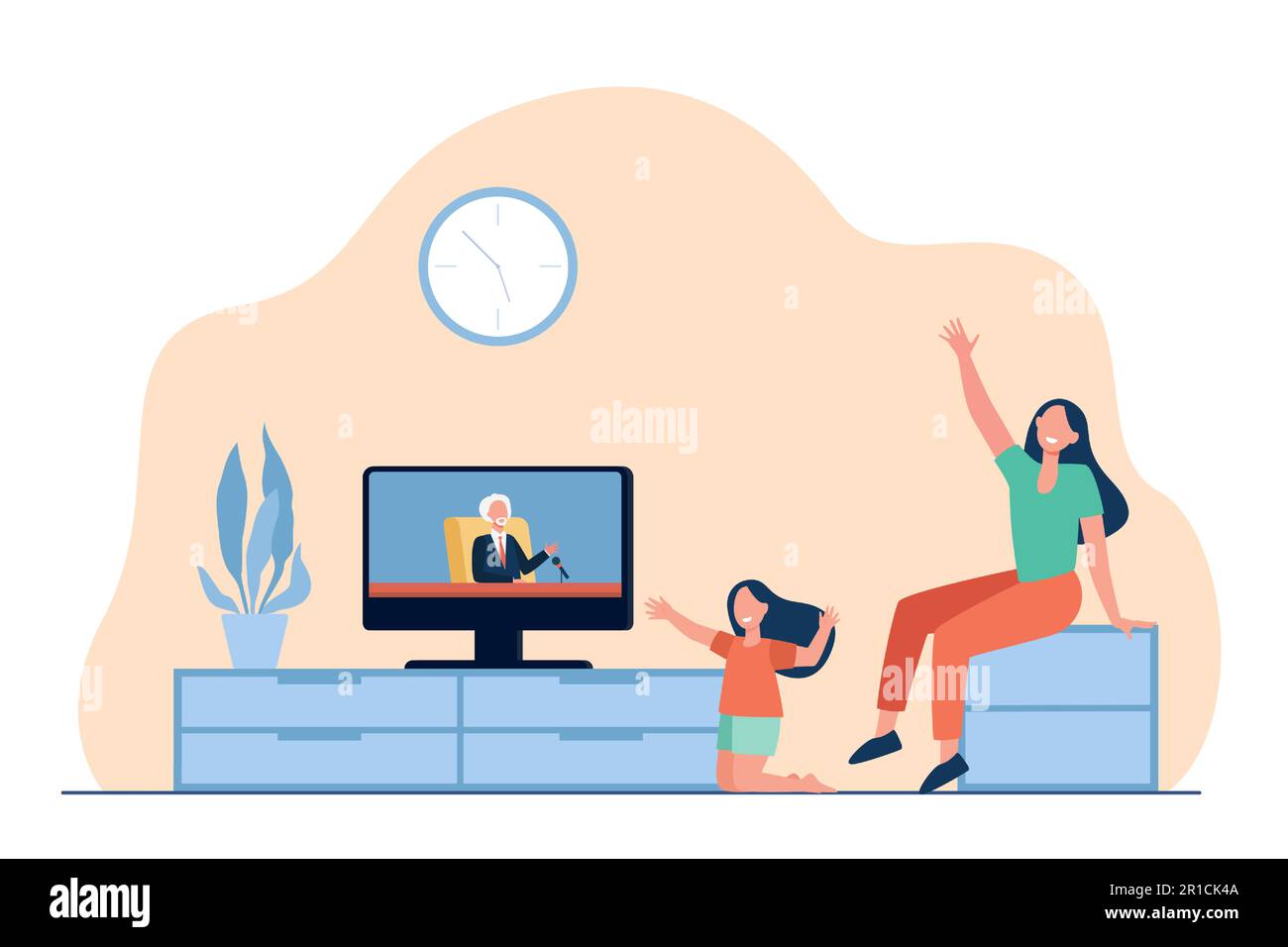 People celebrating accomplished election campaign Stock Vector Image ...