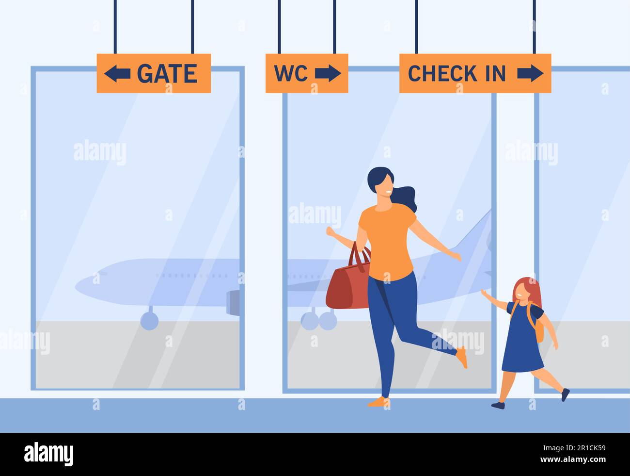 Airport people running Stock Vector Images - Alamy