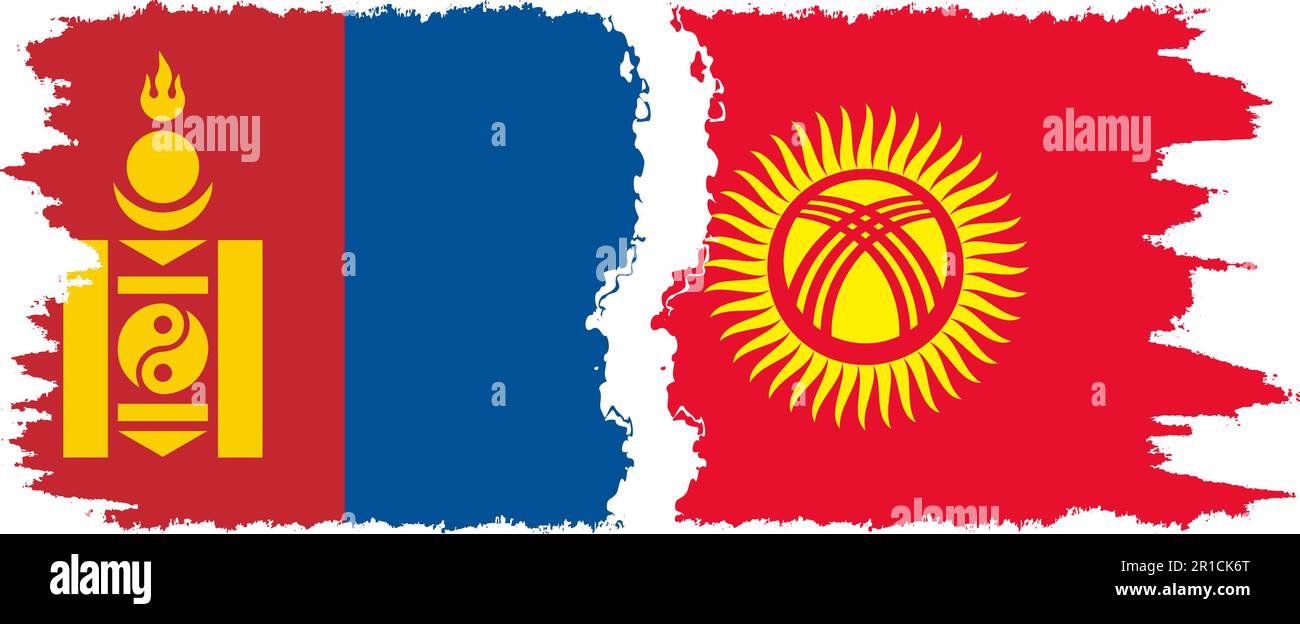 Kyrgyzstan and Mongolia grunge flags connection, vector Stock Vector ... Kyrgyzstan and Mongolia grunge flags connection, vector Stock Vector ...