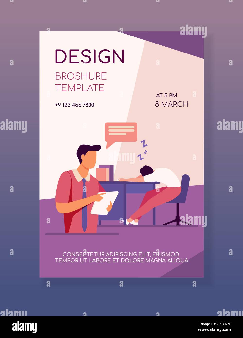 Sleeping worker colleague Stock Vector Images - Alamy