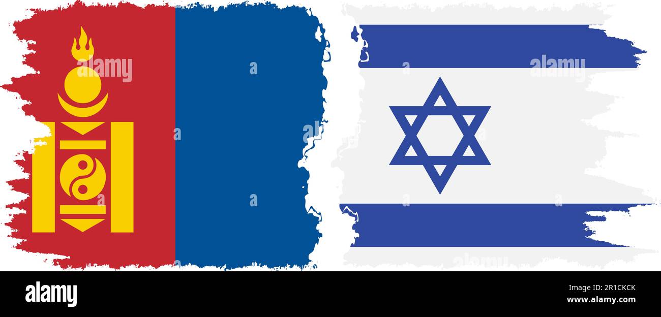 Israel and Mongolia grunge flags connection, vector Stock Vector Image ...