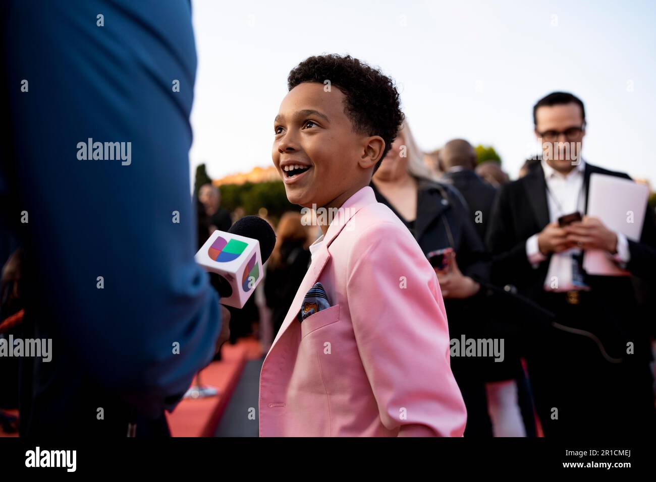 Rome, Italy, 12th May 2023, Leo Abelo Perry attends the premiere of ...
