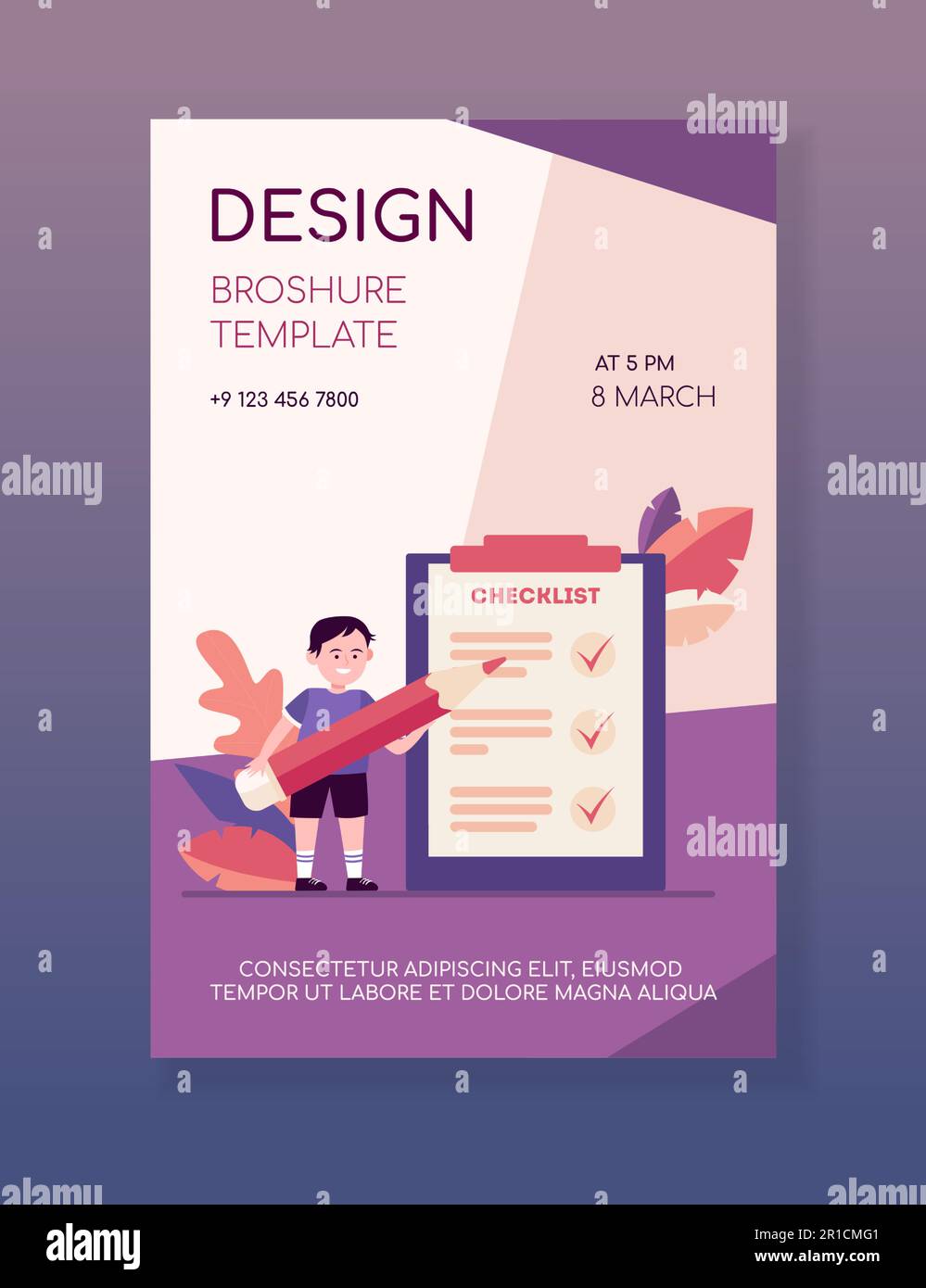 Boy filling out checklist Stock Vector Image & Art - Alamy