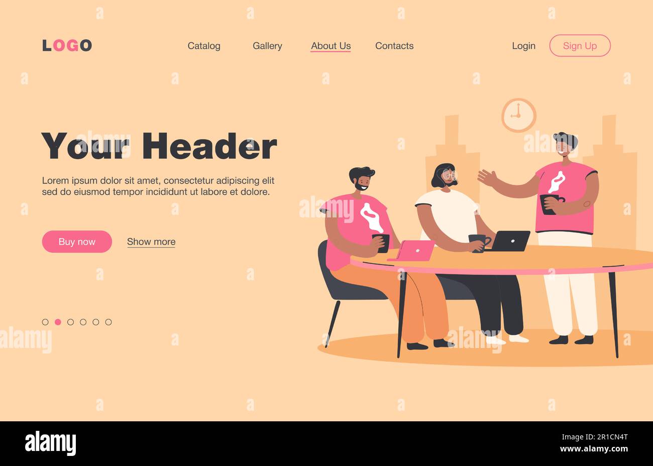 Employees brainstorming during coffee break Stock Vector Image & Art ...