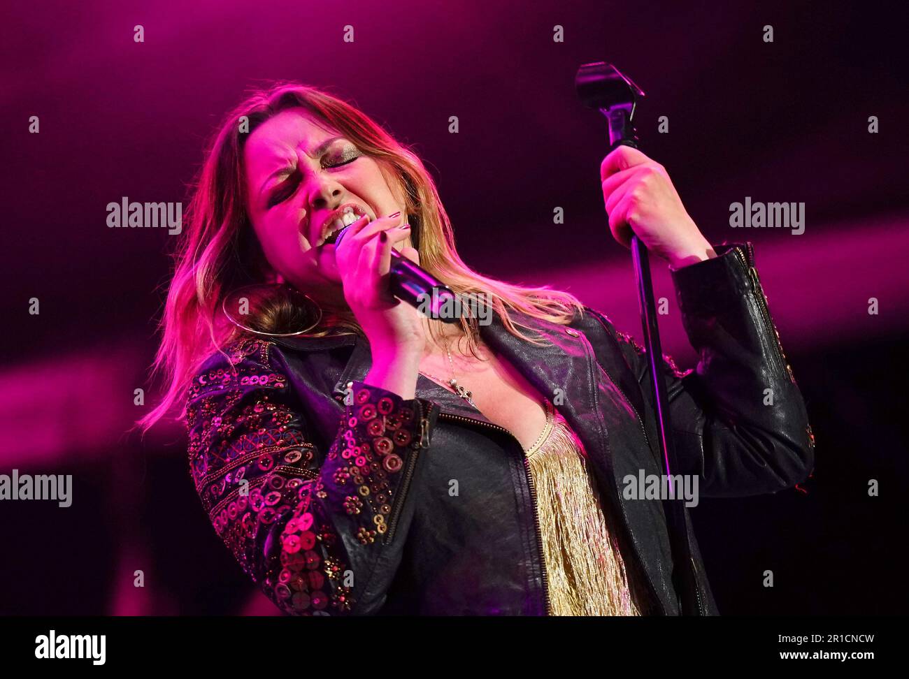 Charlotte Church performing on stage at the Eurovision Village at Pier ...