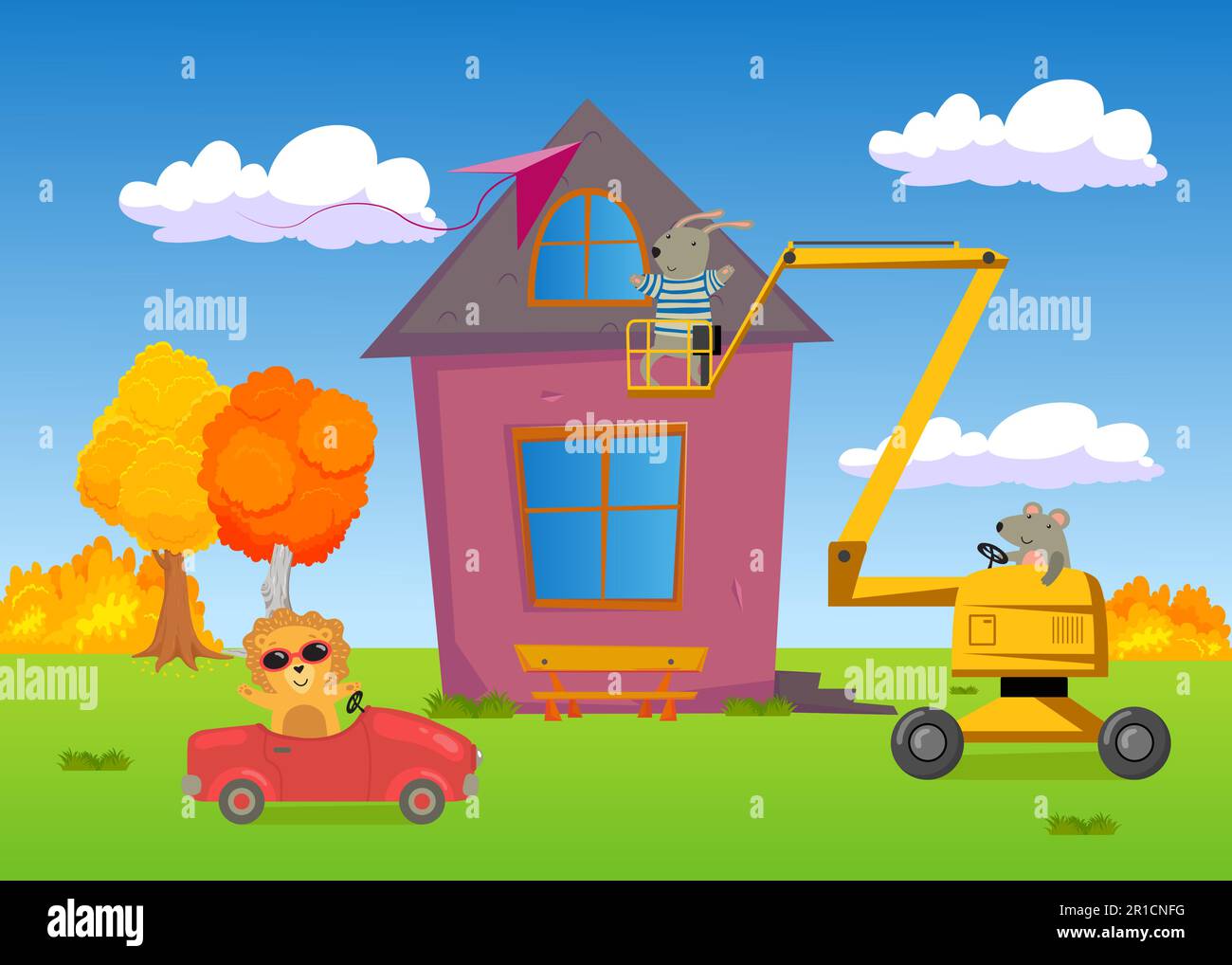 Helping construction Stock Vector Images - Alamy