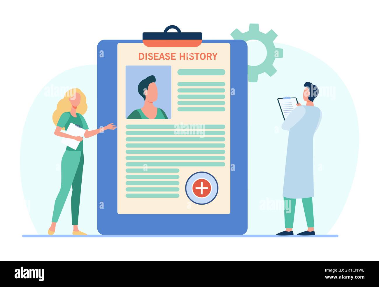 Doctors analyzing patients disease history Stock Vector Image & Art - Alamy