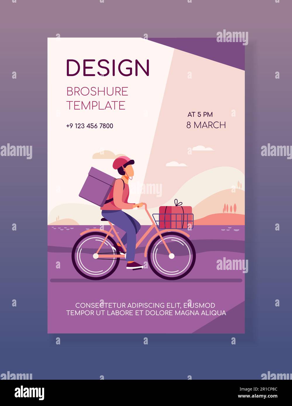 Cycling courier Stock Vector Images - Alamy