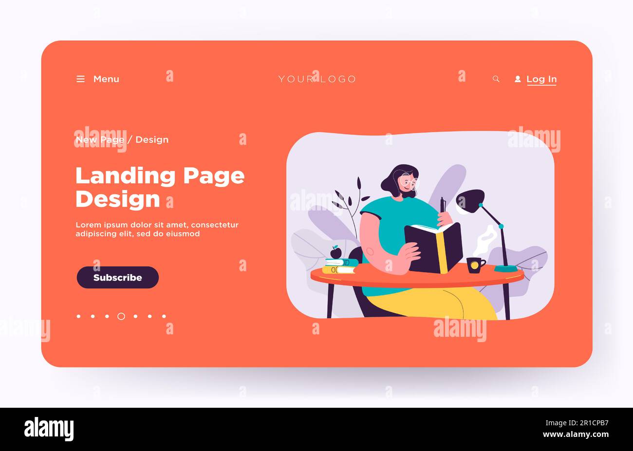 Girl writing studying desk Cut Out Stock Images & Pictures - Alamy