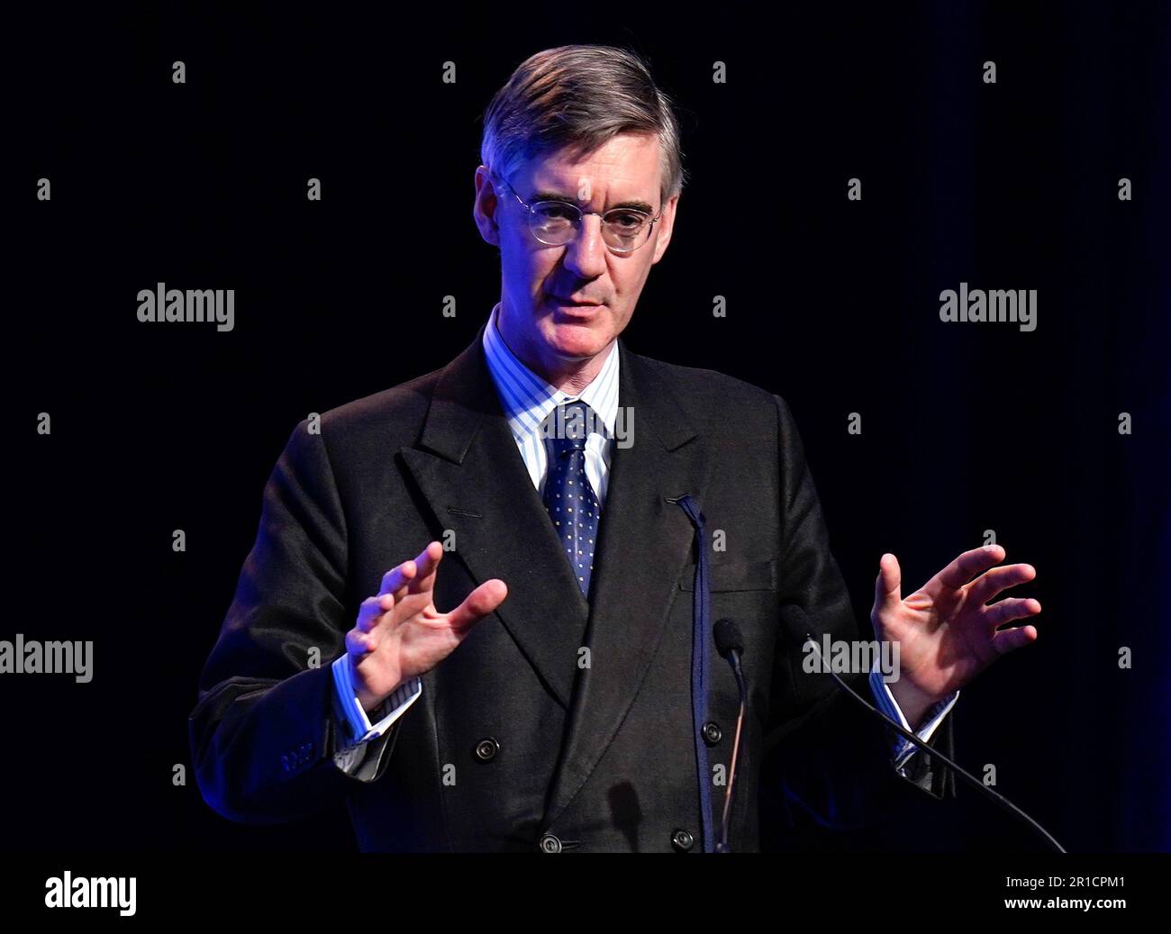 Jacob Rees Mogg MP gives a speech during the Conservative Democratic ...