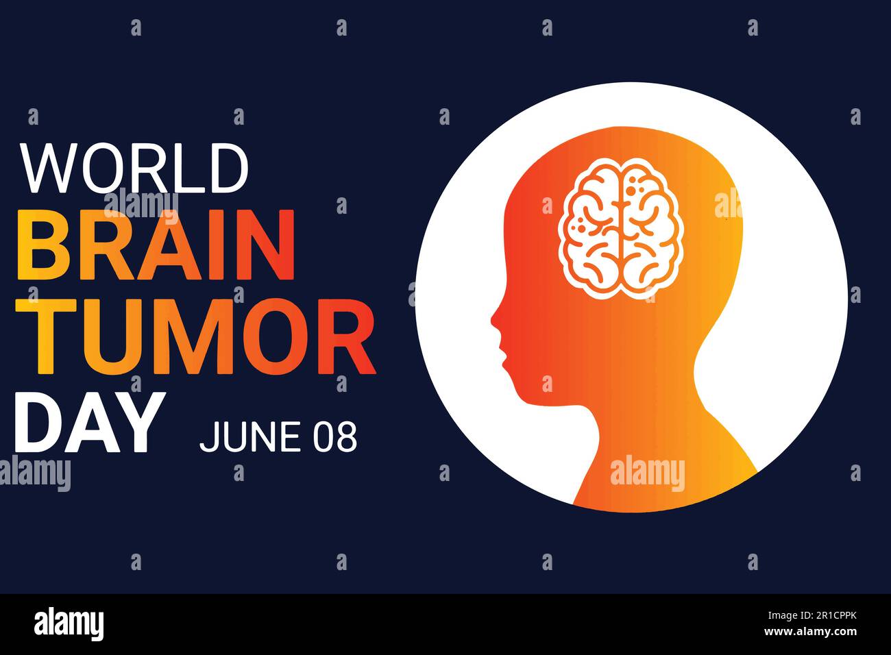 World Brain Tumor Day. June 8. Vector illustration. Suitable for ...