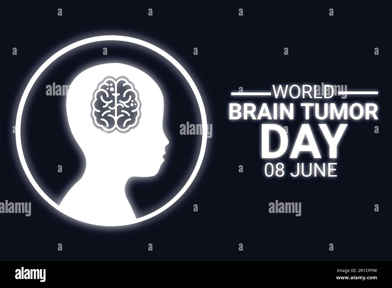 Vector illustration of background for World Brain Tumor Day with human ...