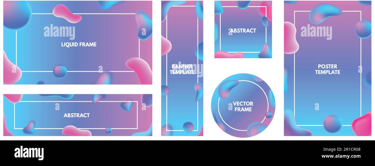 Abstract blob design template. Liquid gradient banner and poster ...