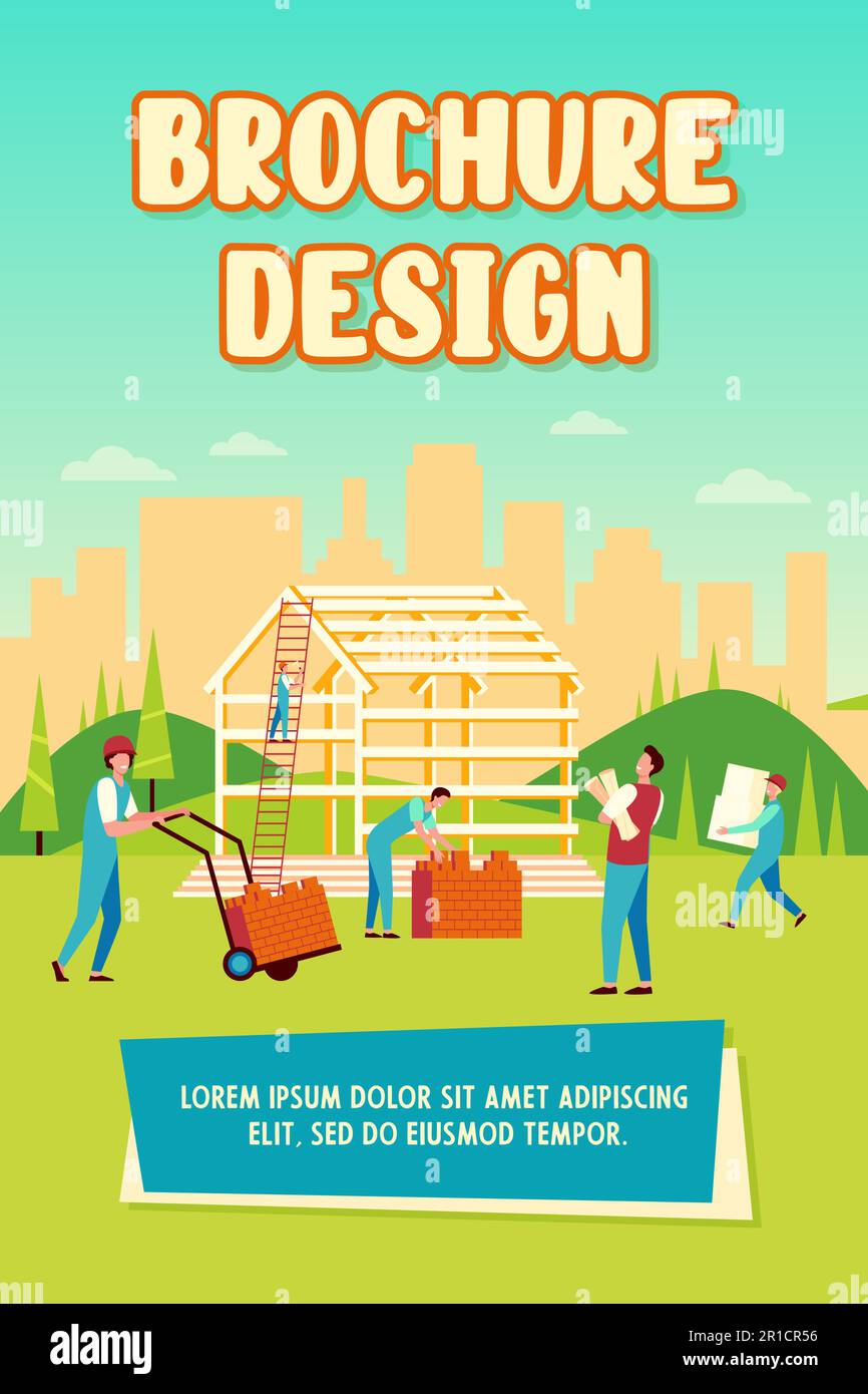 Professional carpenters team building house Stock Vector Image & Art ...