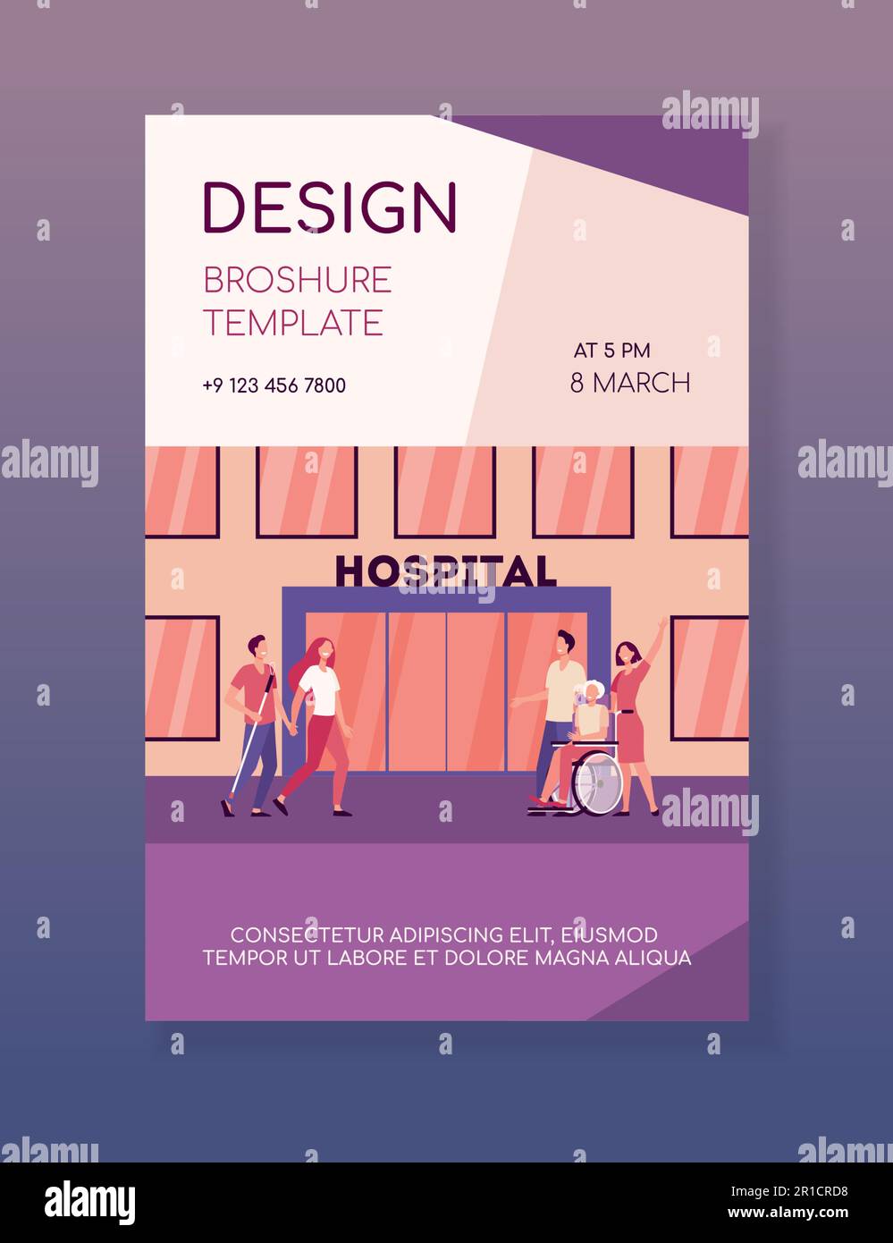 Patients and their relatives in front of hospital Stock Vector Image & Art - Alamy