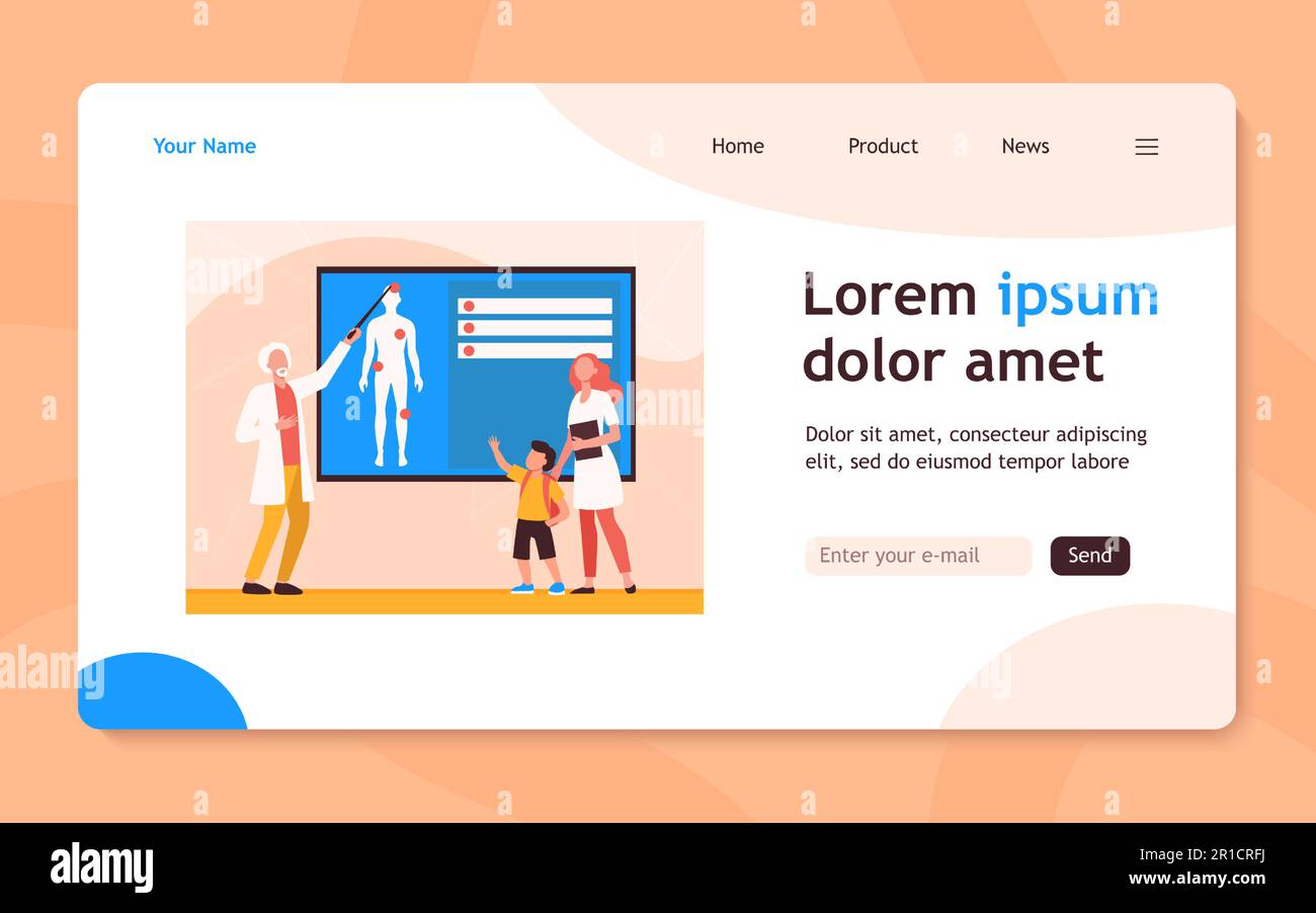 Physician explaining human anatomy to kid Stock Vector Image & Art - Alamy