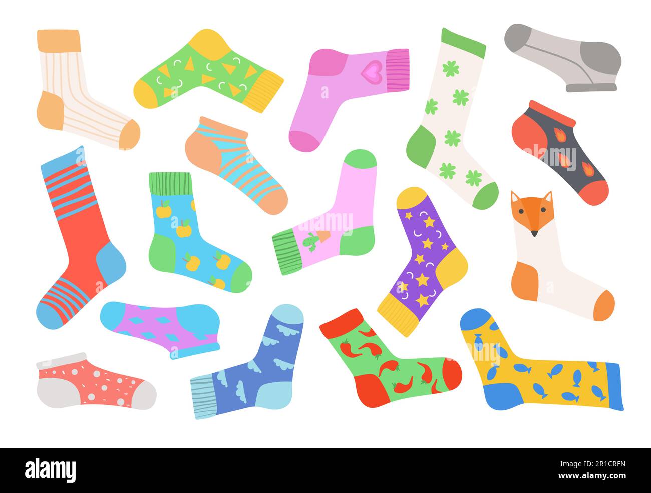 Colorful socks set Stock Vector Image & Art - Alamy