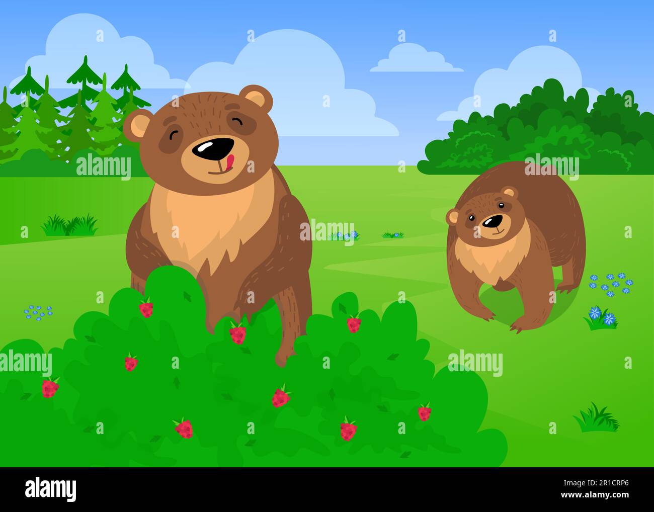 Two brown bears Stock Vector Images - Alamy