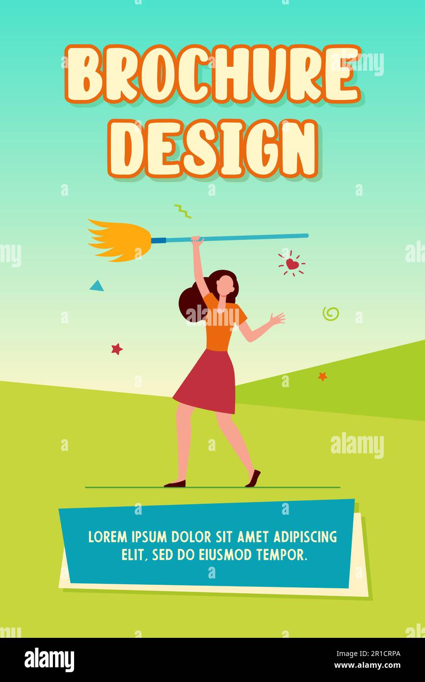 Broom in hand Stock Vector Images - Alamy