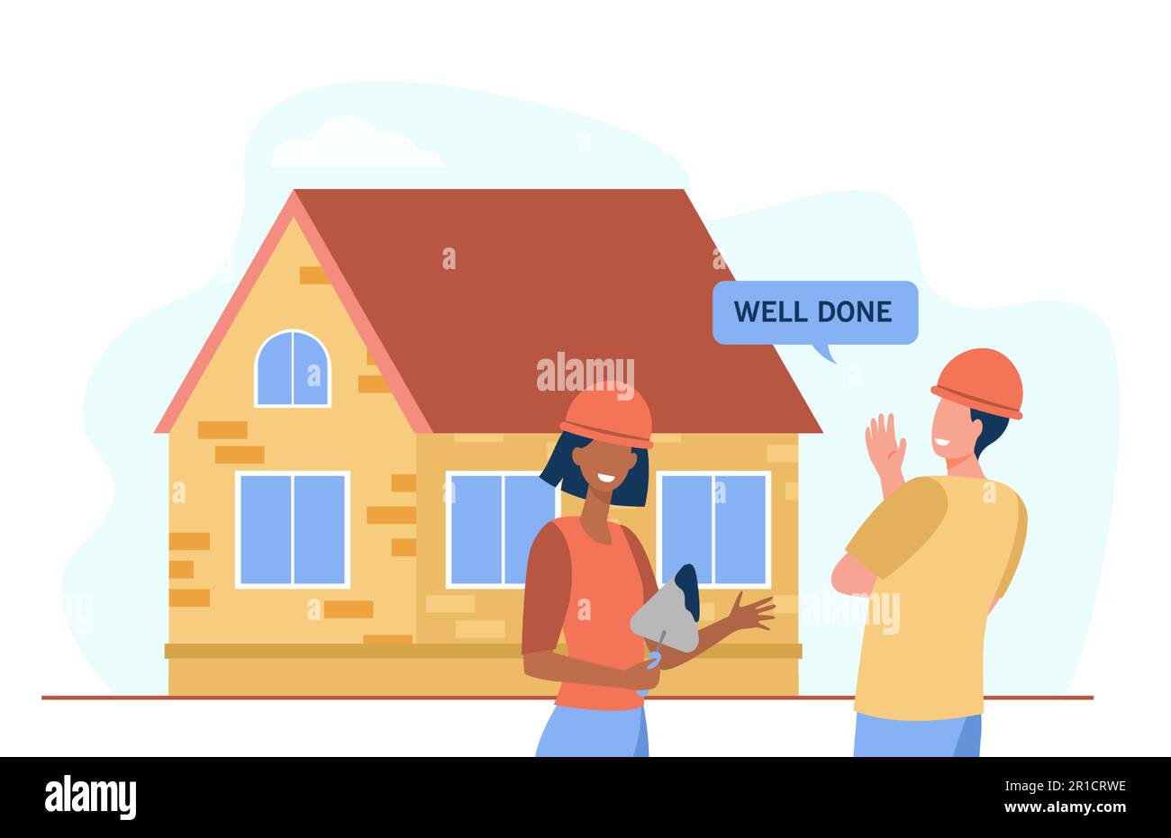 Male female builder Stock Vector Images - Alamy