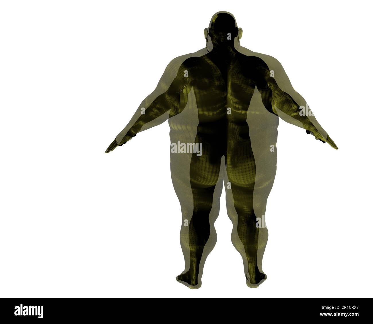 Muscle man skinny man Cut Out Stock Images & Pictures - Alamy