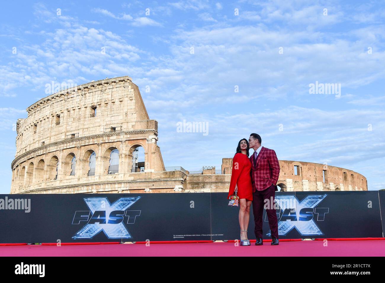 Shay Shariatzadeh and John Cena attend the 'Fast X' film premiere, the ...