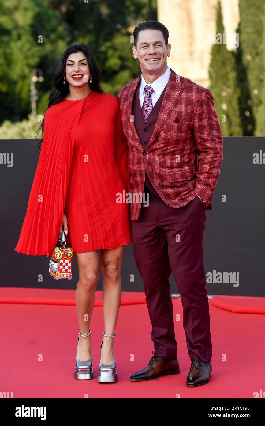 Shay Shariatzadeh and John Cena attend the 'Fast X' film premiere, the ...