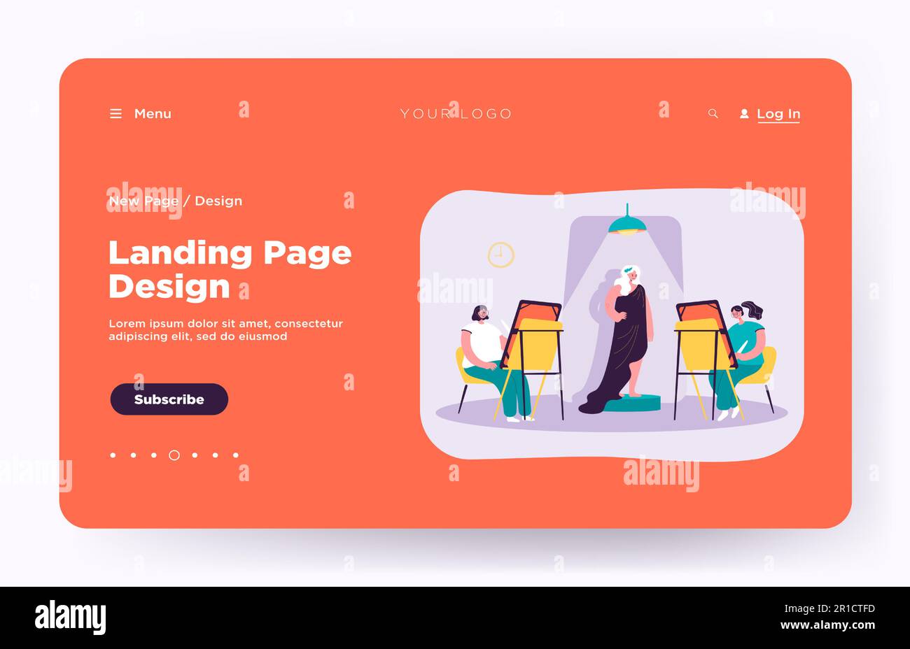 Woman posing for artist Stock Vector Image & Art - Alamy