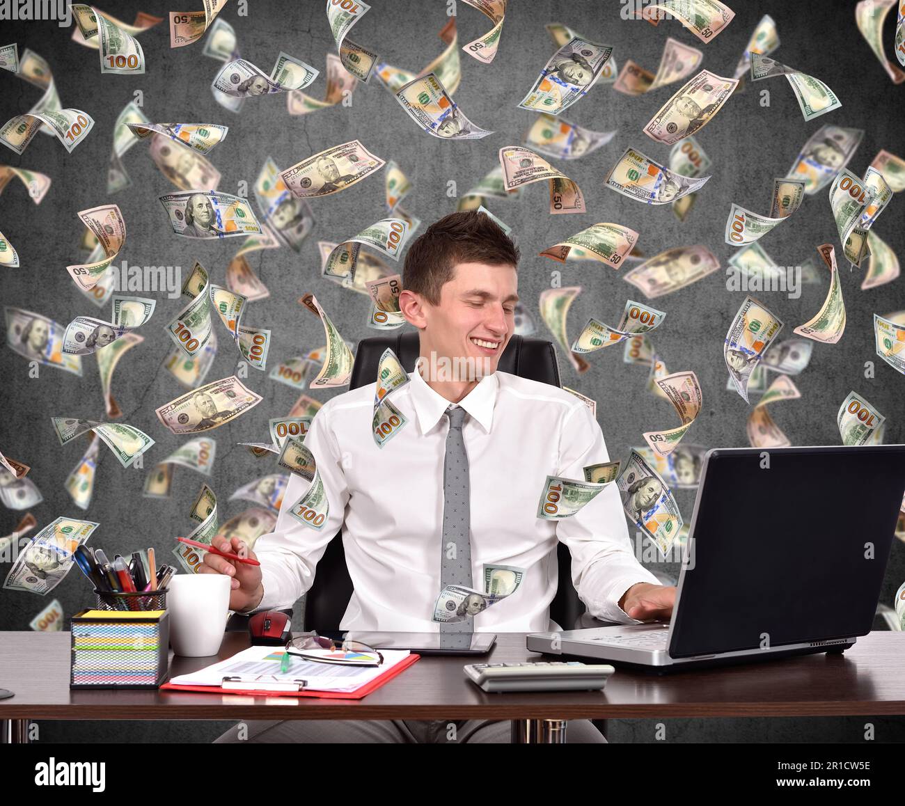 Businessman flying in career hi-res stock photography and images - Alamy