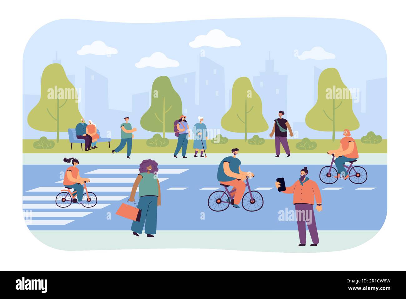 Exercising street Stock Vector Images - Alamy