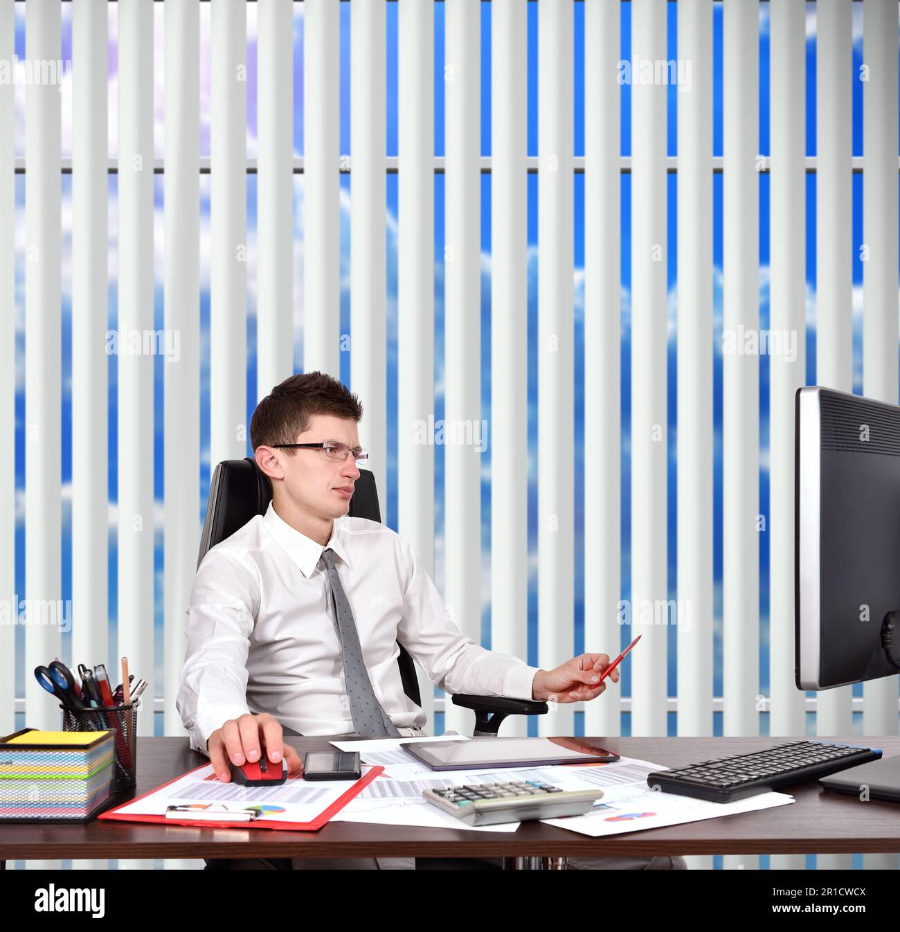 Male banker working office hi-res stock photography and images - Alamy