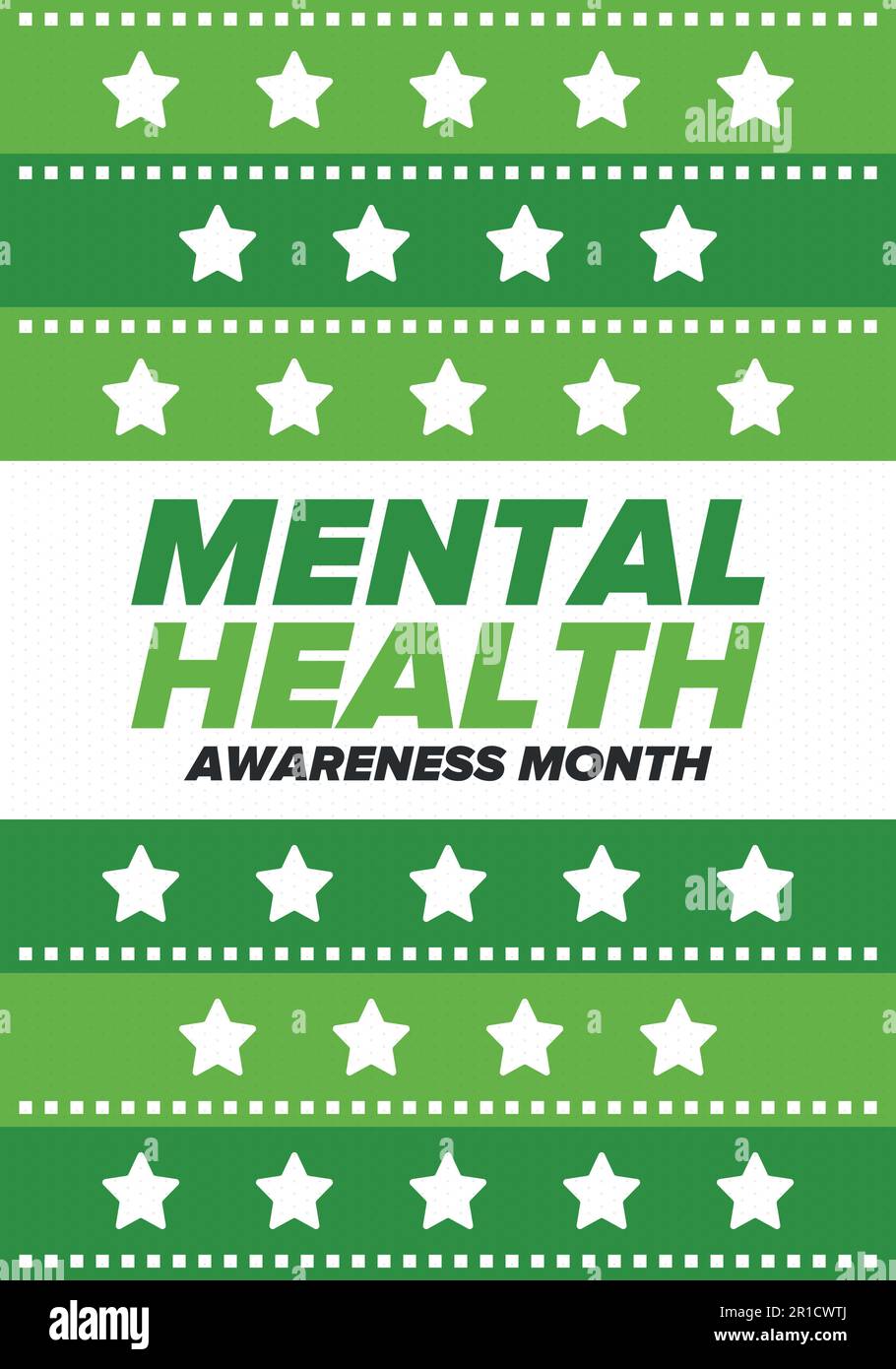 Mental Health Awareness Month in May. Raising awareness of mental ...