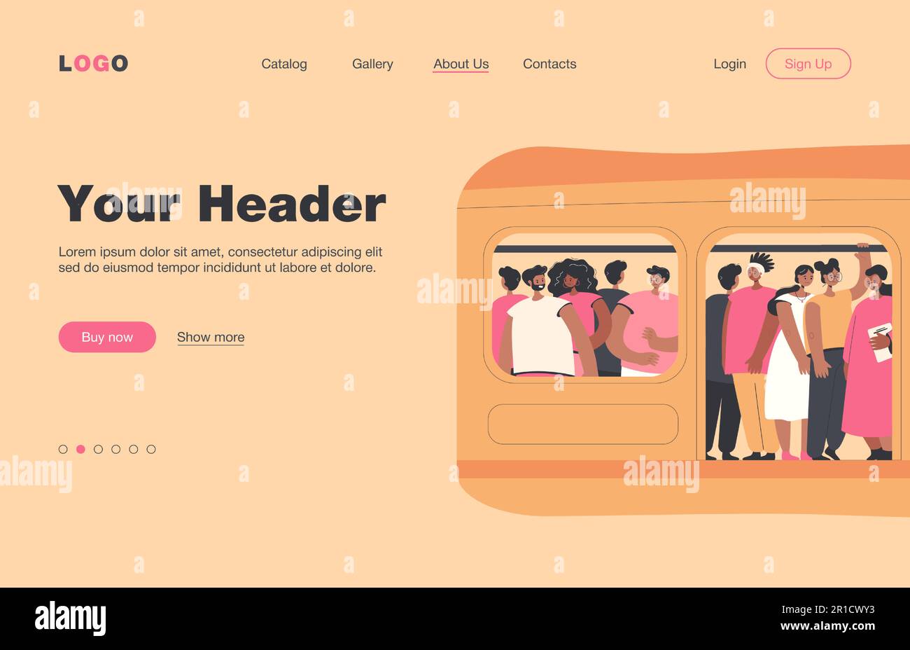 Commuting crowd Stock Vector Images - Alamy