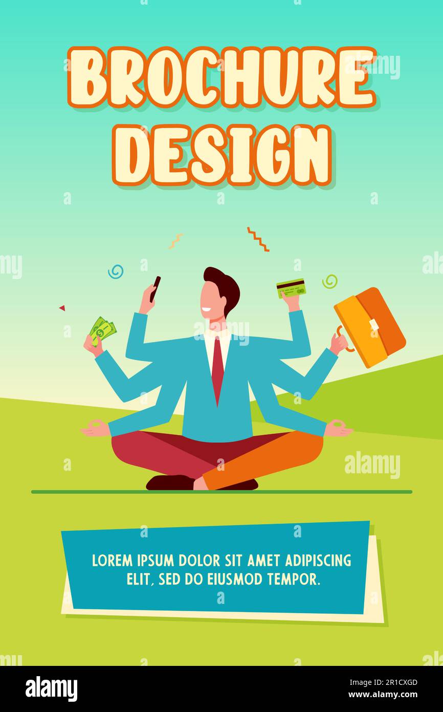 Business man many arms Stock Vector Images - Alamy