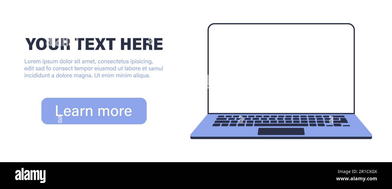 Minimalist mockup gadget. Web site banner with gadget blank screen. Set ...