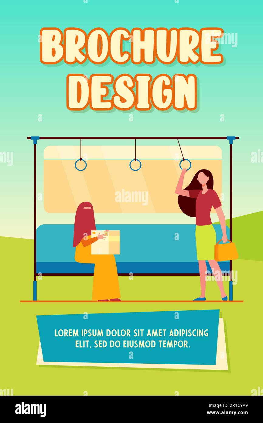 Female passenger in train subway Stock Vector Images - Alamy