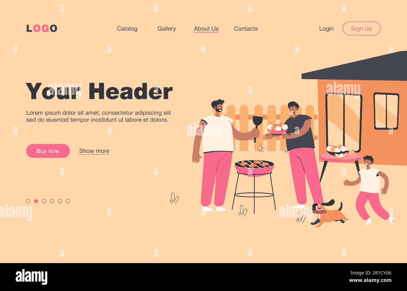 Father dinner time Stock Vector Images - Alamy