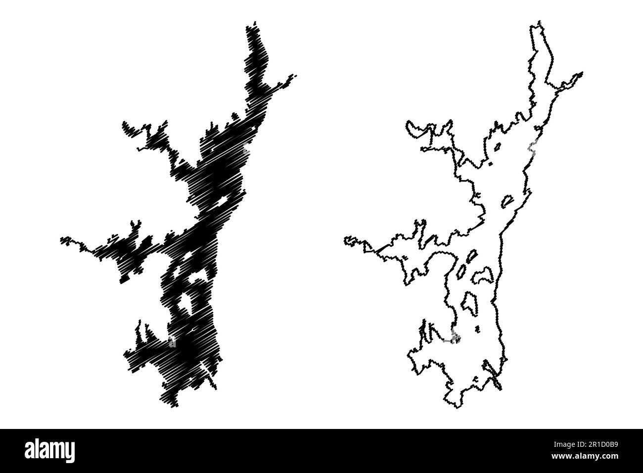 Lake Imandra (Russia, Russian Federation, Murmansk Oblast, Niva River ...