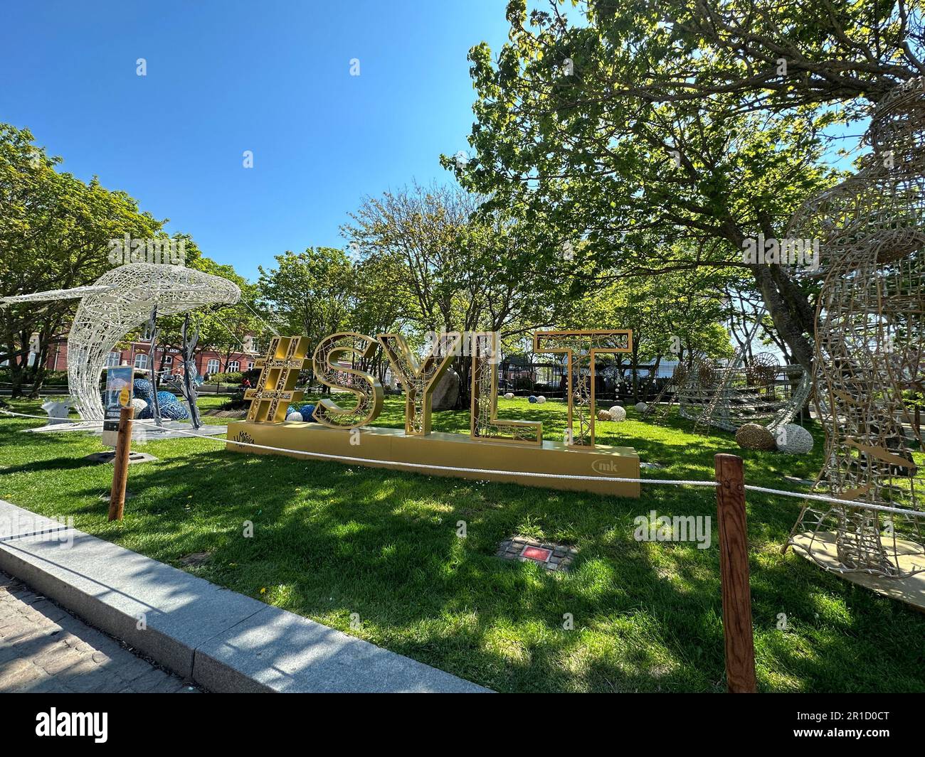 Westerland, Germany. 13th May, 2023. Light installations were set up on ...