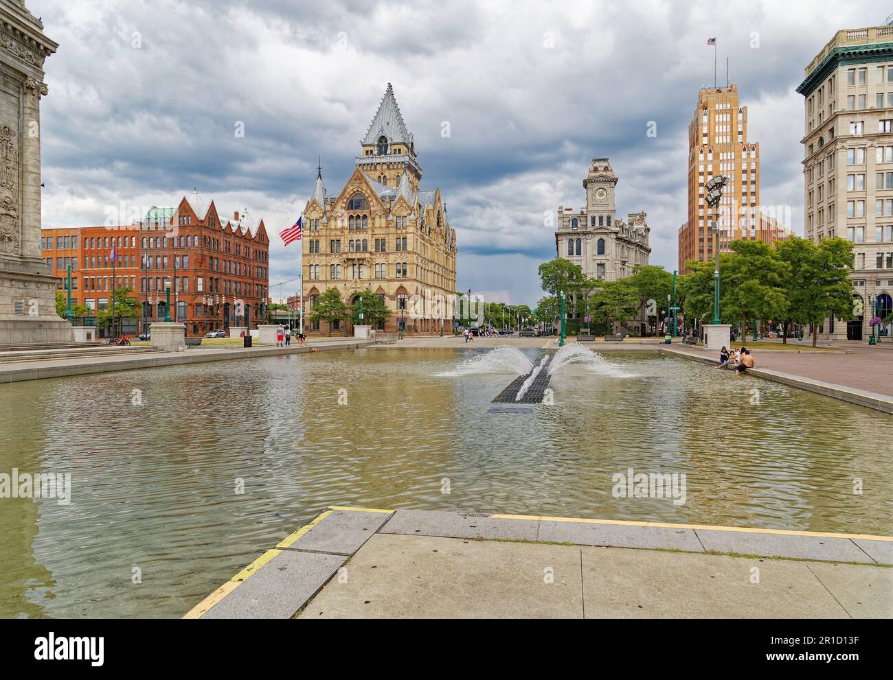 Clinton Sq.: Soldiers & Sailors Monument, Third National Bank, Syracuse Savings Bank, Gridley ...
