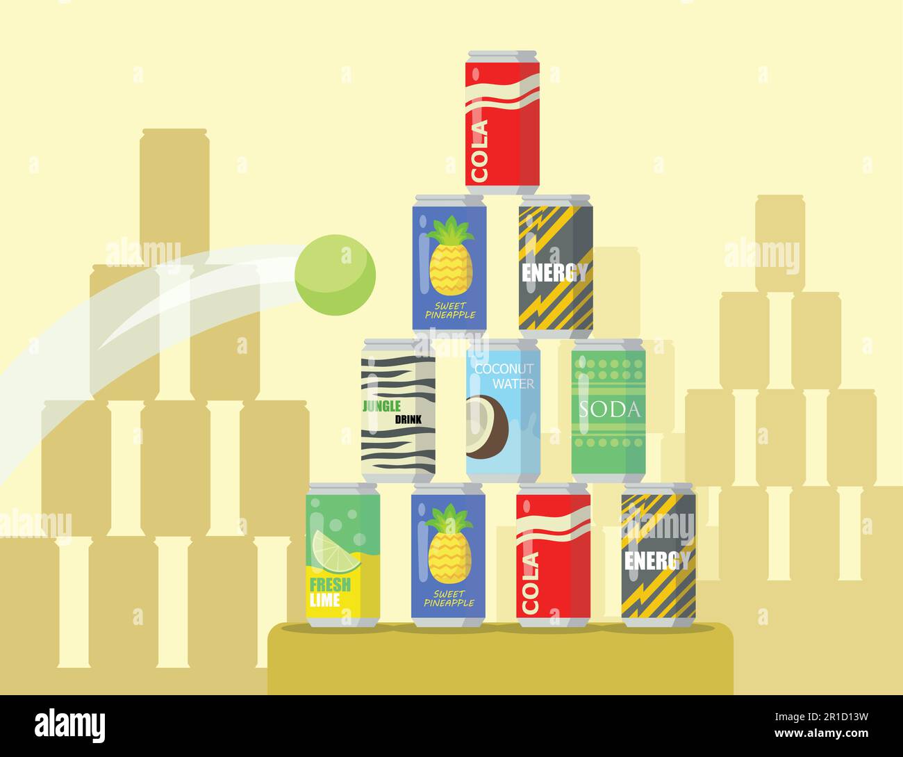 Pyramid of cans Stock Vector Images - Alamy